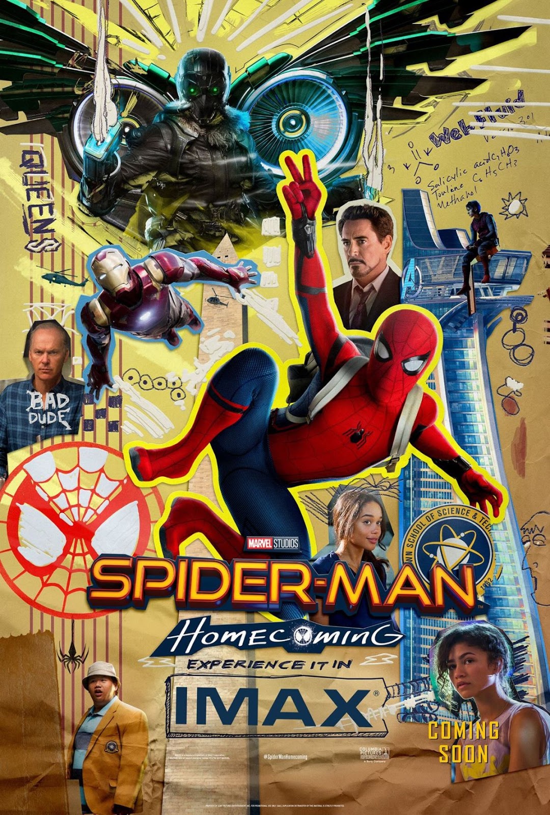 Cape And Cowl: Spider-man: Homecoming Imax Poster
