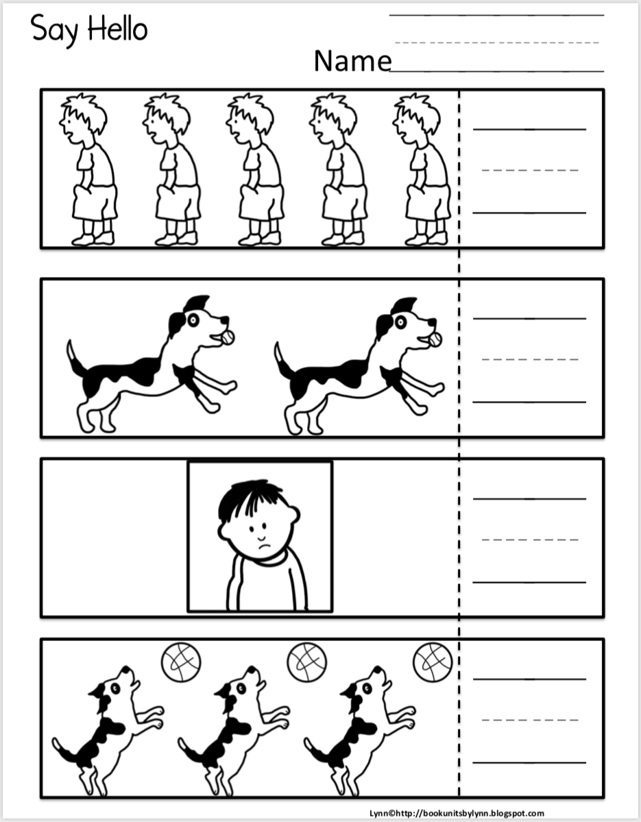 SAY HELLO BOOK UNIT ~ Book Units by Lynn