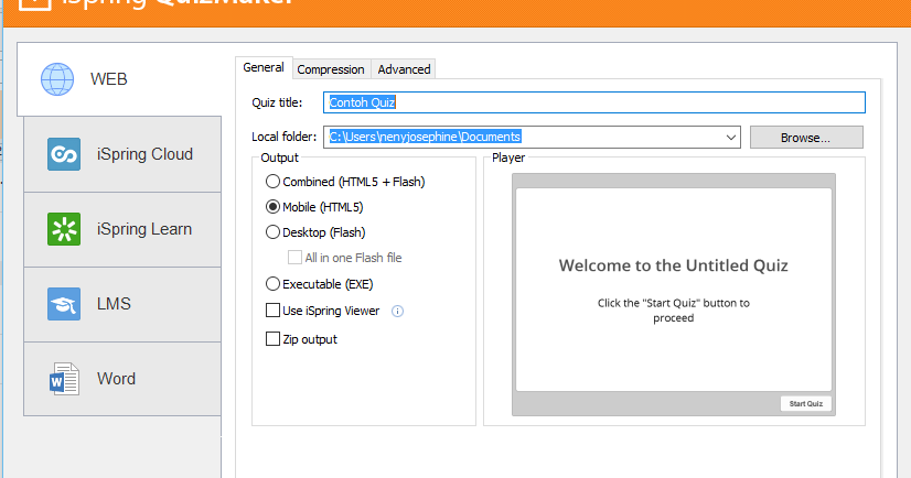 Menjalankan Ispring Quiz Maker pada Smartphone Android