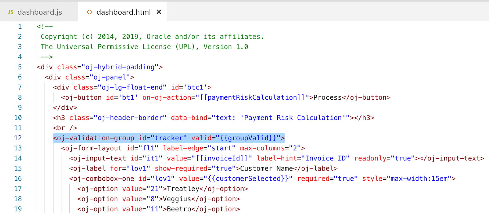 Andrej Baranovskij Blog: Cross Field Form Validation in Oracle JET