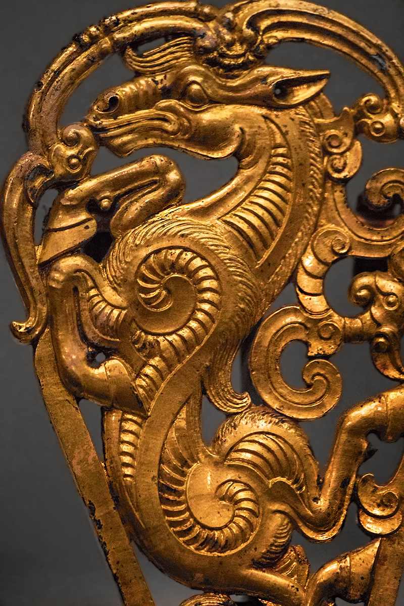 Western Han Dynasty Gilt Bronze Horse Harness 西汉 鎏金青铜当卢