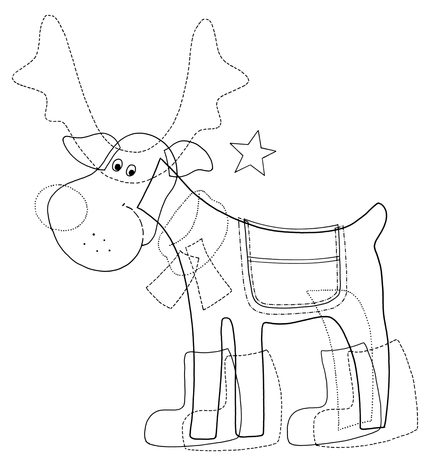 Óvodás Gyerekek: Rénszarvas sablonok