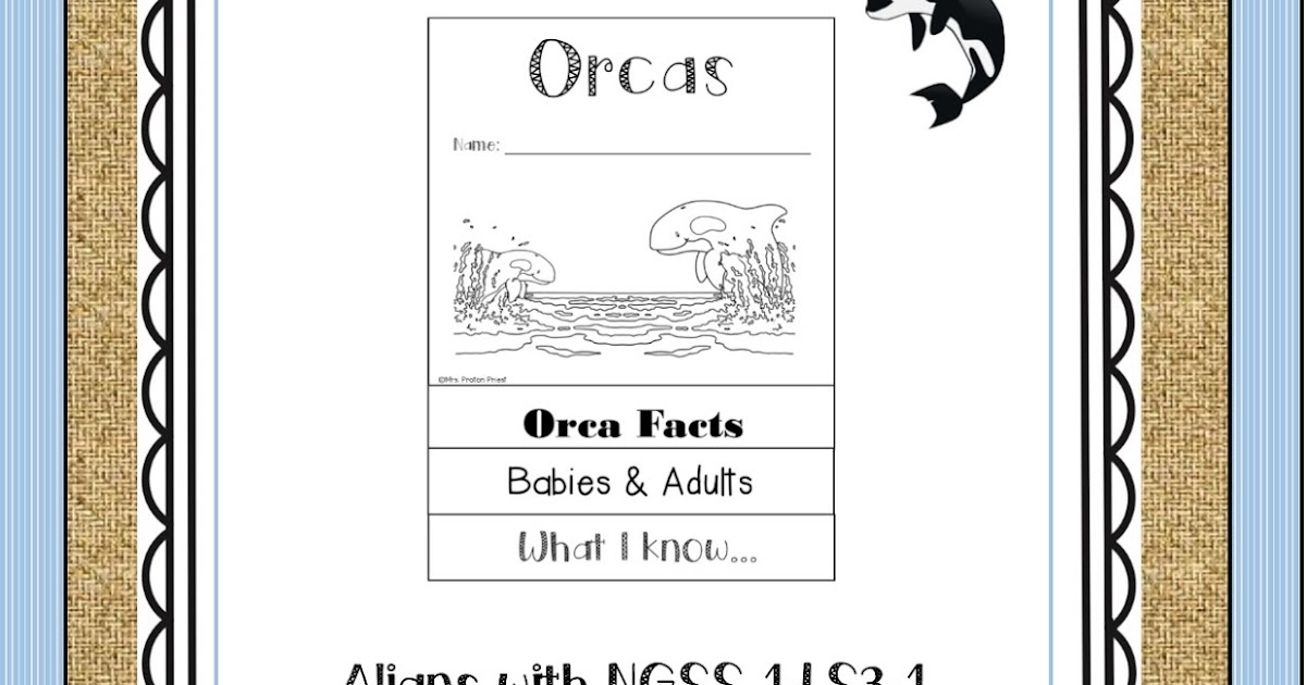 Orca Flip Book NGSS 1-LS3-1 | Polka Dots and Protons - Interactive ...