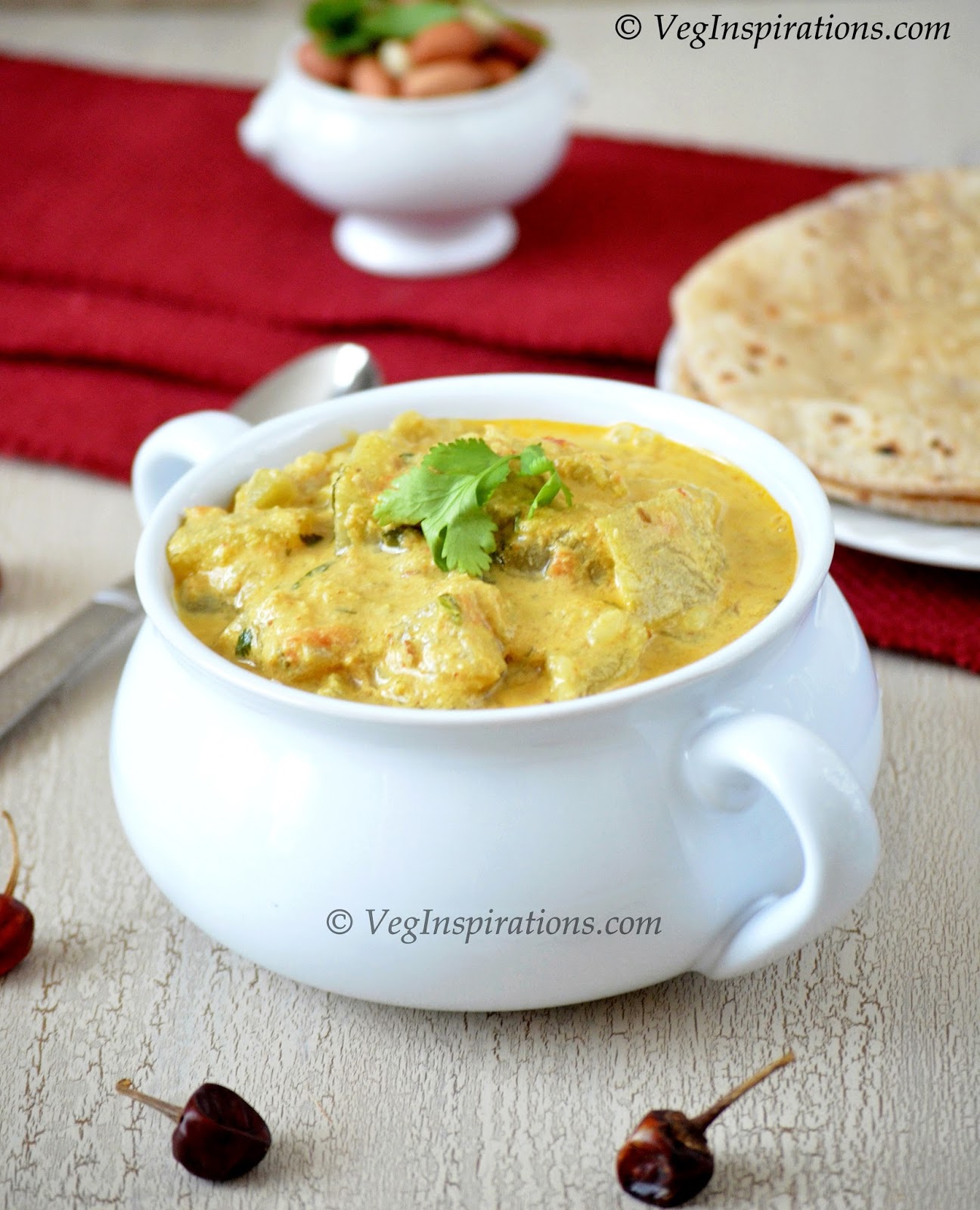 Dudhi/ Lauki sabzi ~ Bottlegourd in peanut gravy curry ~ With Stepwise ...