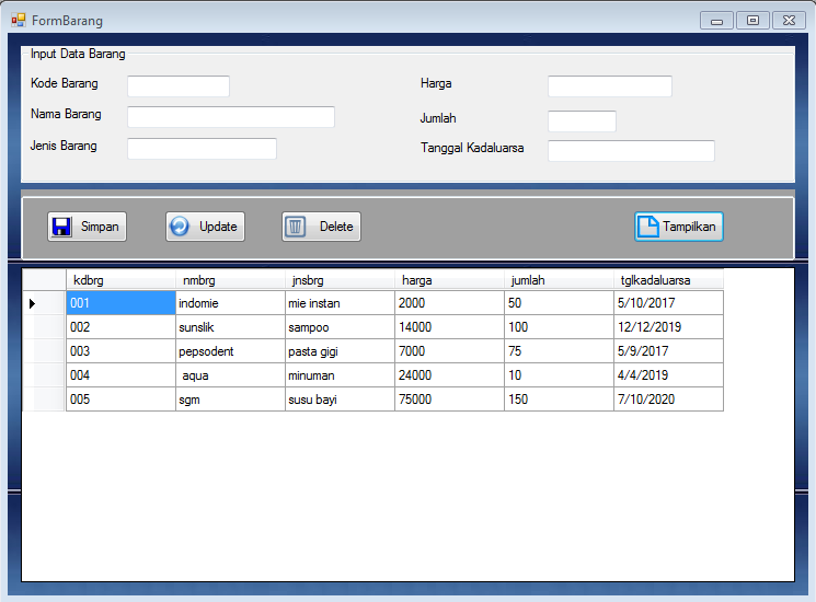 CRUD VB.Net Dengan SQl Server - Rembang Programming