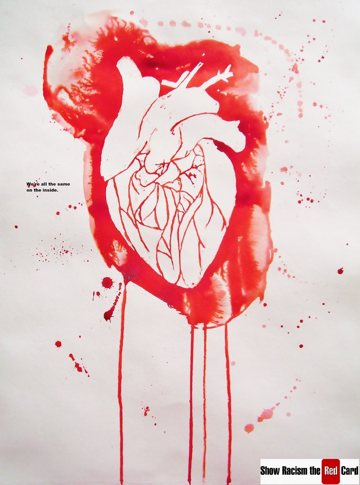 Splat Art: Show Racism the Red Card Poster