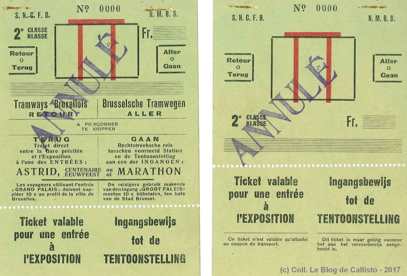 Le Blog de Callisto: Quatre tickets combinés SNCB avec une entrée pour ...