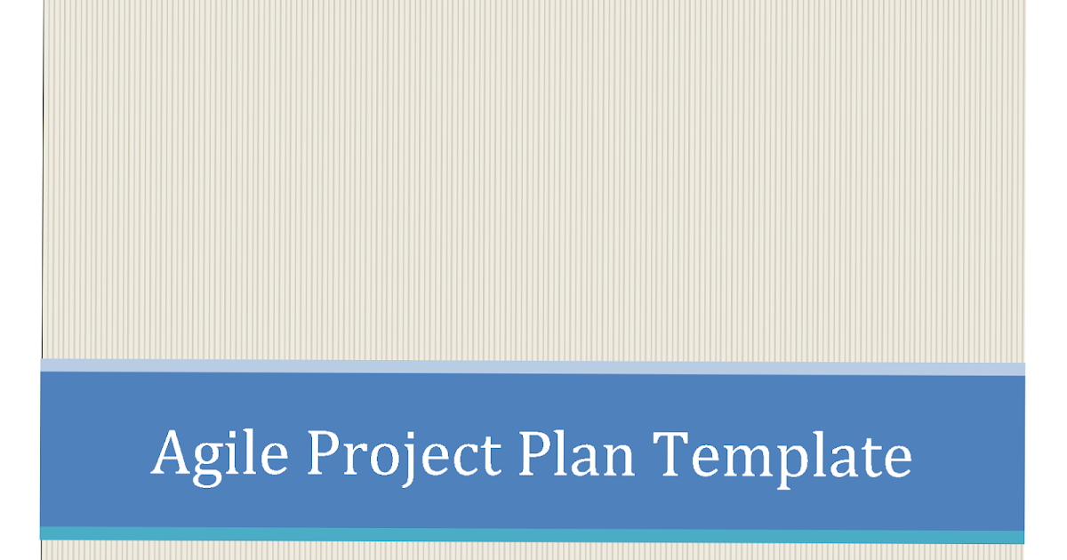 Agile Project Plan Template In Word