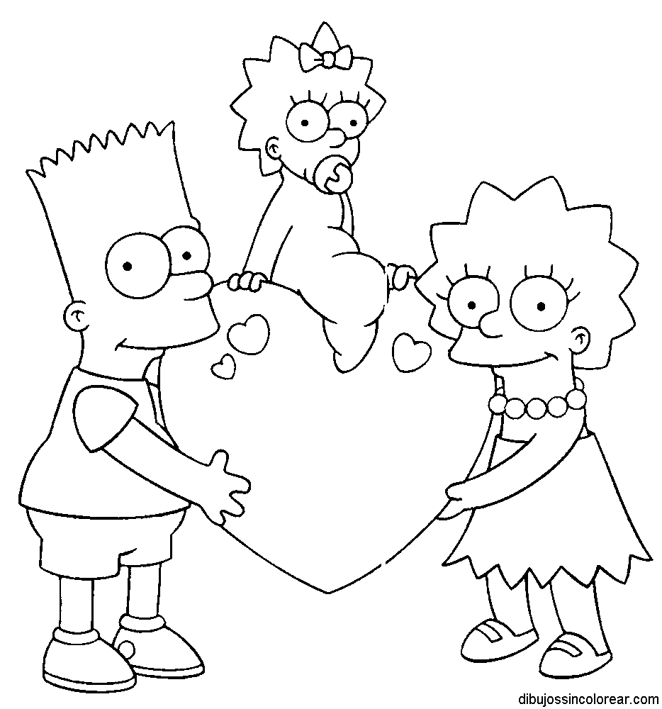 Muchas imagenes para colorear de los Simpson - Imagui