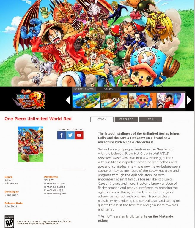 Bandai revela possível data de lançamento de One Piece: Unlimited World ...