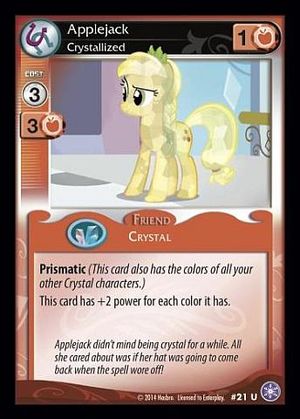 My Little Pony Applejack, Crystallized The Crystal Games CCG Card | MLP ...