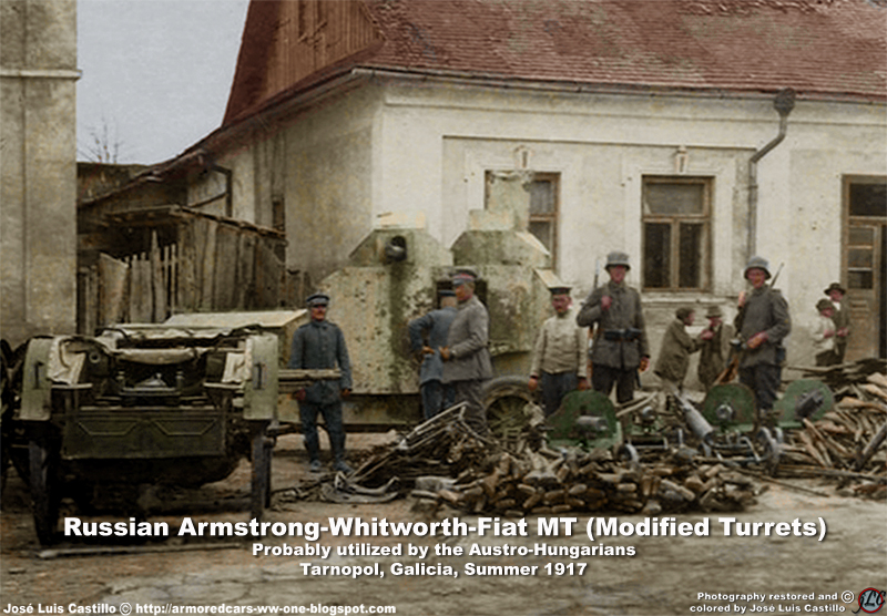 Armored Cars in the WWI: A captured Russian Armstrong-Whitworth-Fiat ...