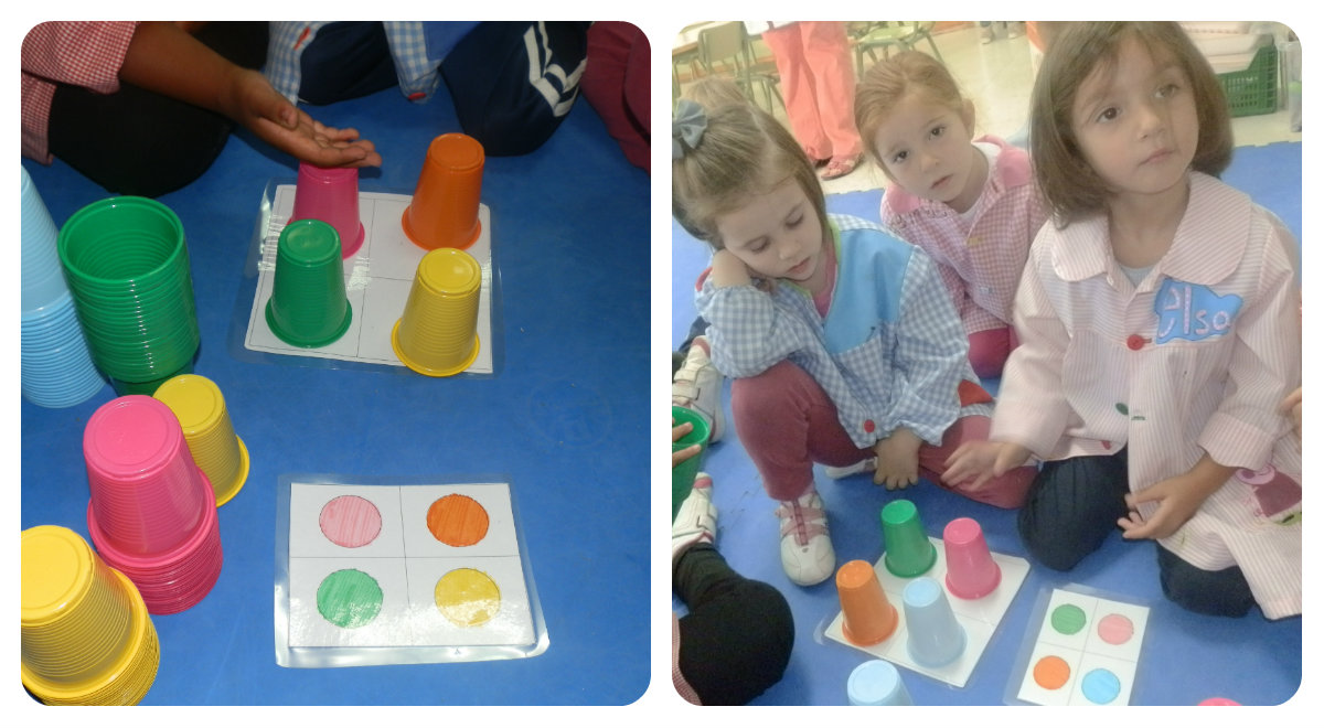 MI COLE, MI PEQUEÑO MUNDO: VASOS DE COLORES PARA EL RINCÓN DE MATEMÁTICAS