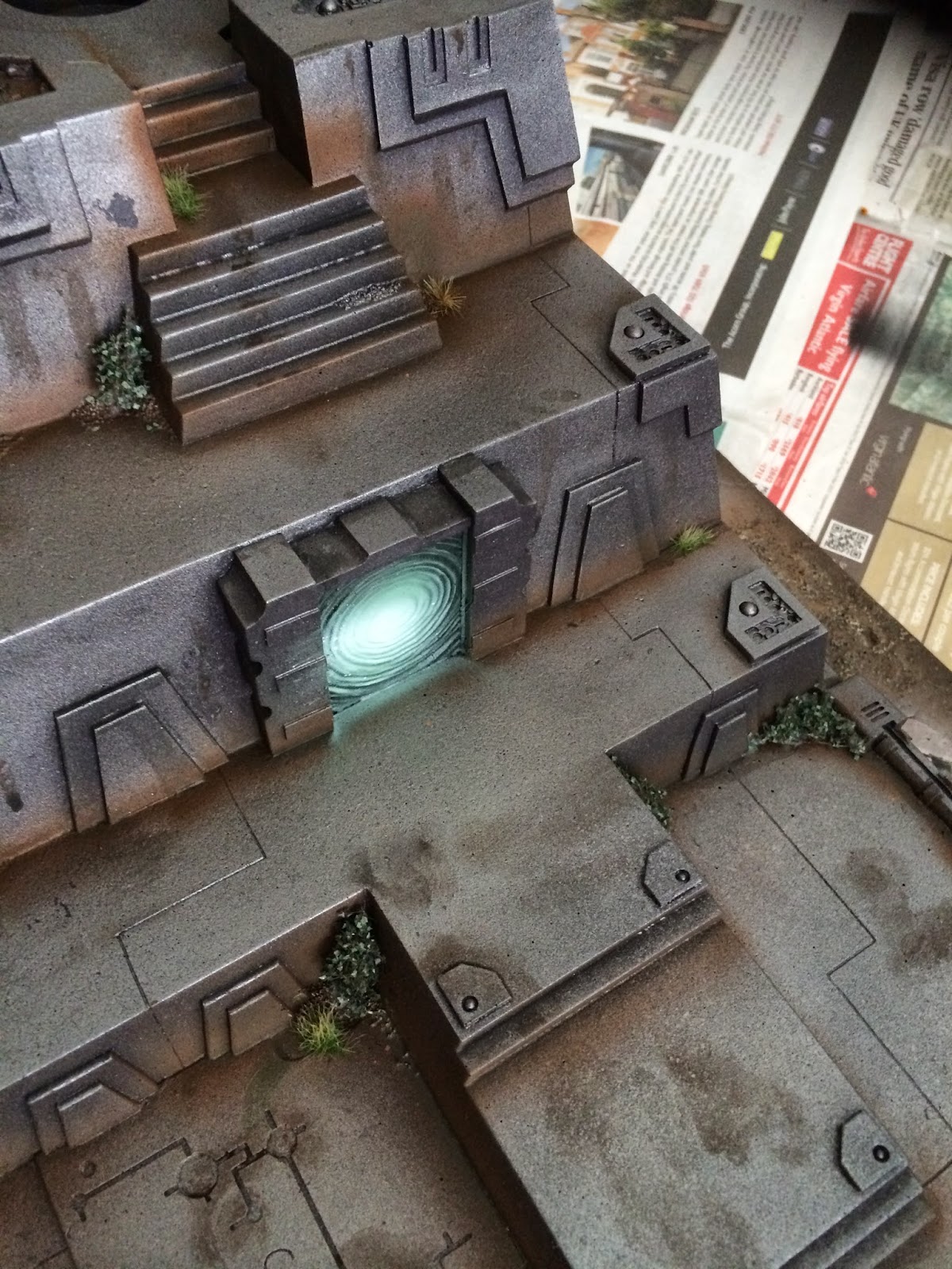 Crosser Modelling: Necron Tomb Citadel Forgeworld Tile for Jungle board.