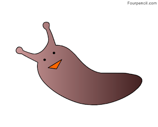 FourPencil: How to draw a Slug for kids - step by step
