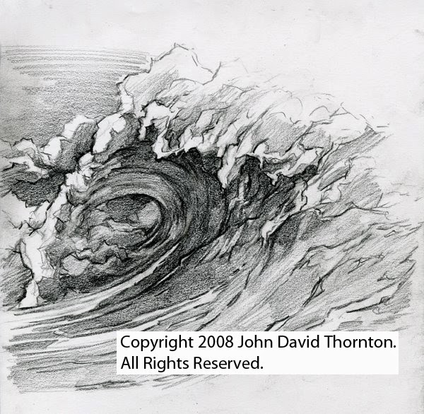John David Thornton - Drawing: Big Waves