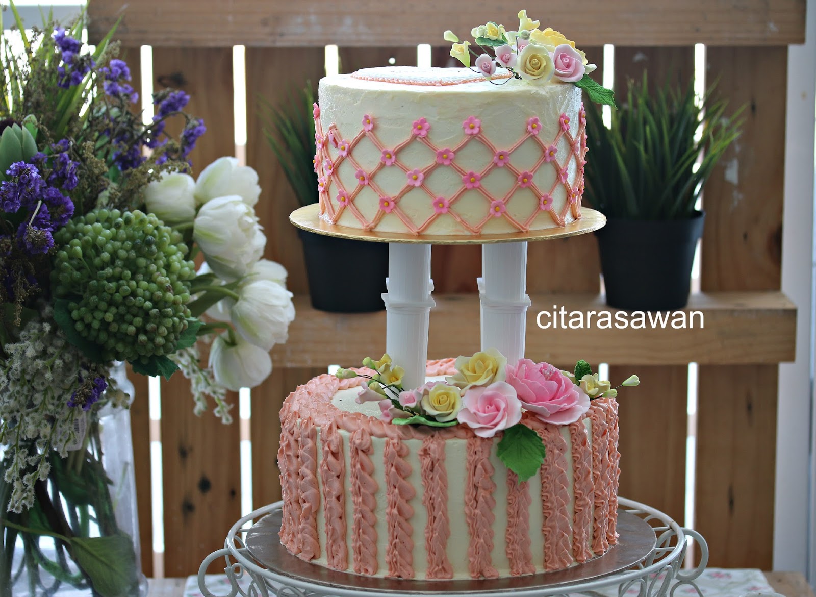 Kek Perkahwinan 2 Tingkat Buttercream - Nina ~ Must Read!