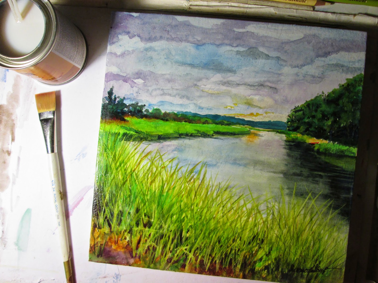 Mermaid Musings: Tip of the Day - Golden Absorbent Ground