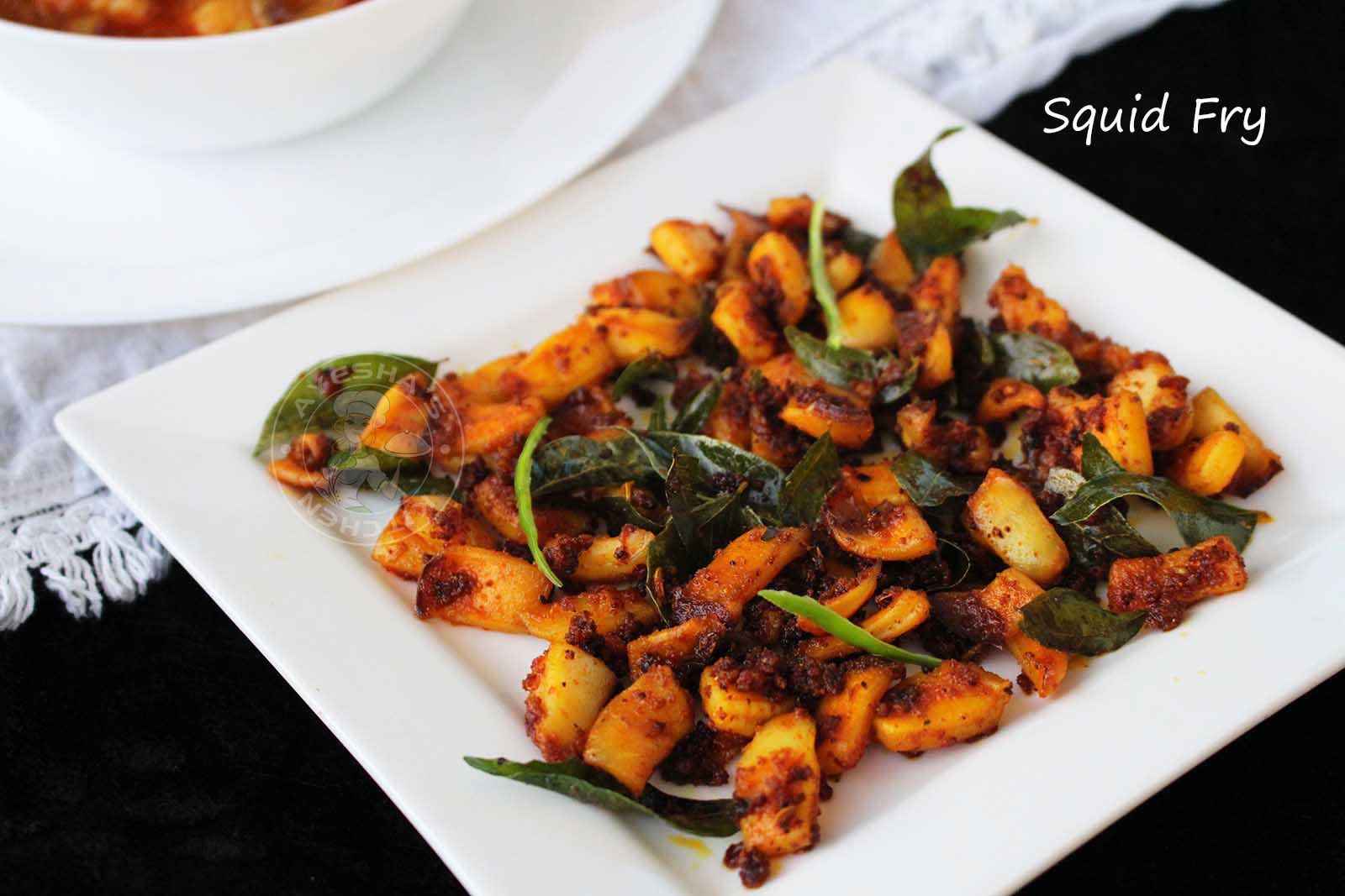 FRIED SQUID RECIPES / SQUID DISHES - SPICY FRIED CALAMARI CUBES