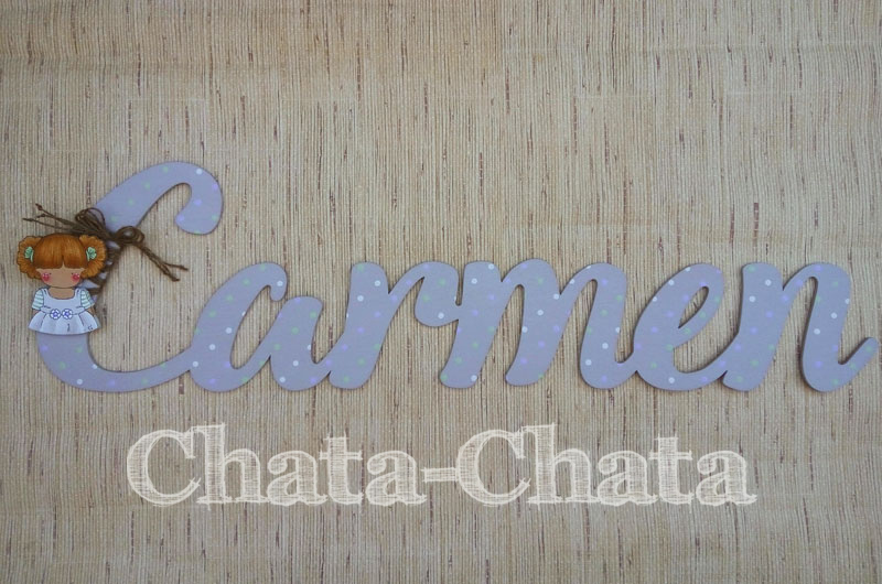 Chata-chata. Decoración infantil: LETRAS PARA "CARMEN"