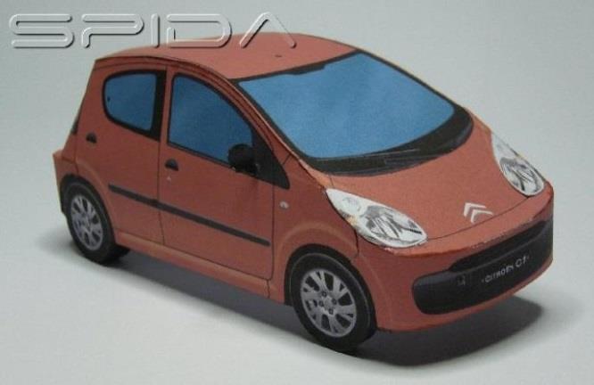 Easy-To-Build Citroën C1 Paper Model - By Michal Antonický