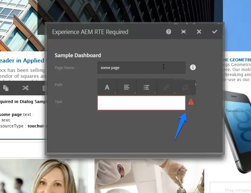 Experiencing Adobe Experience Manager (AEM, CQ): AEM 61 - Support Required Property on RichText ...