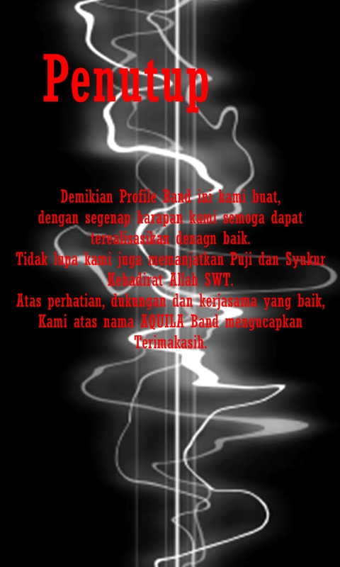 Khey Aquila Inspire: Contoh Band Profile (Aquila Band)