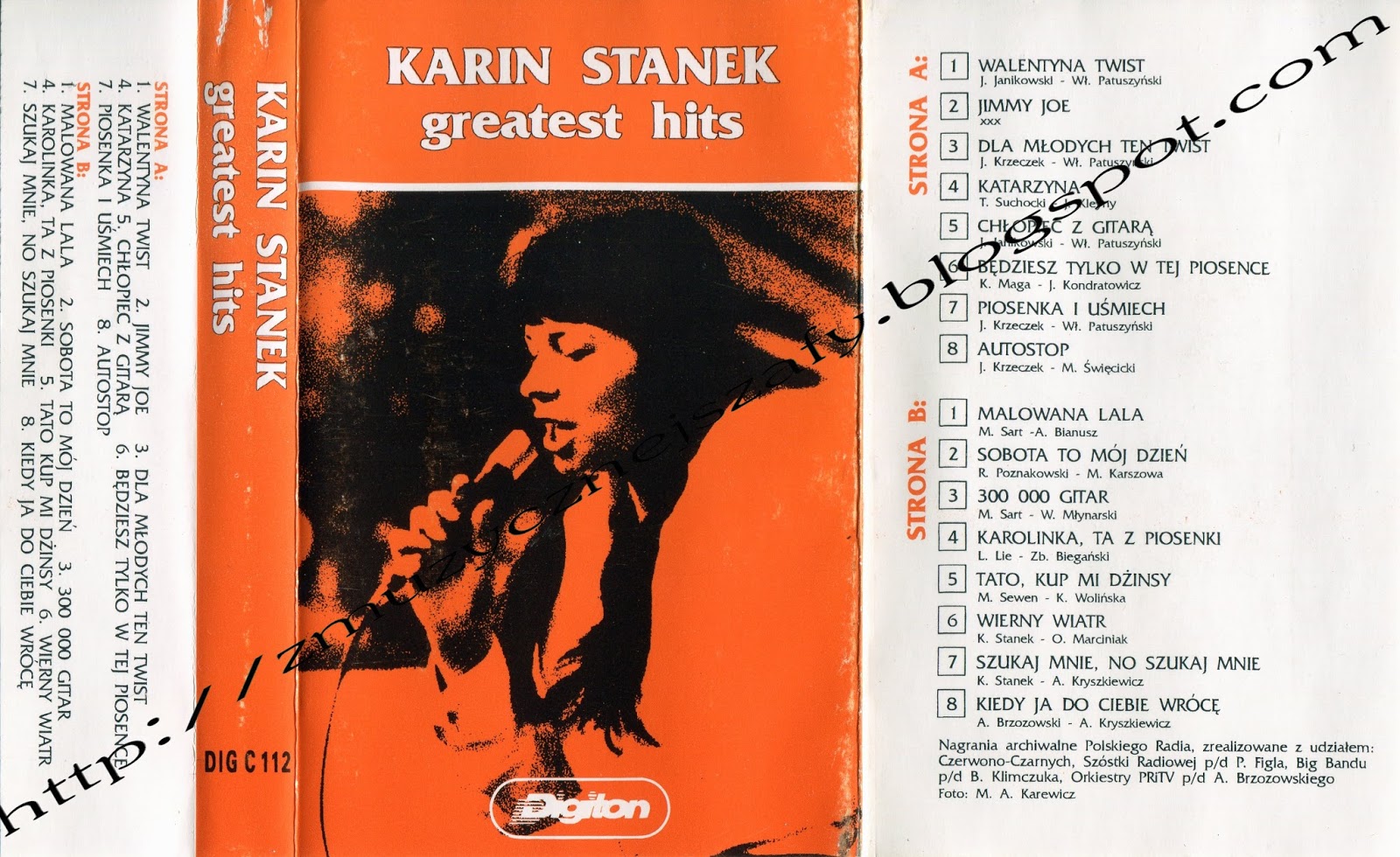 Z muzycznej szafy: Karin Stanek [1992] - Greatest hits (Digiton DIG C 112)
