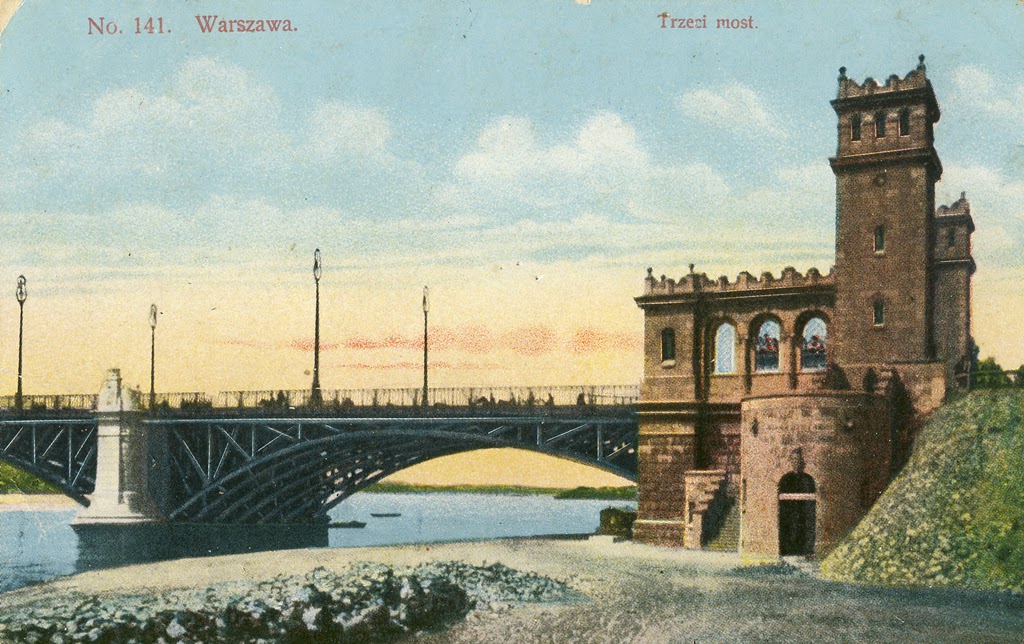 Warsaw on Postcards: Most Poniatowskiego, 1914 / Poniatowski Bridge, 1914