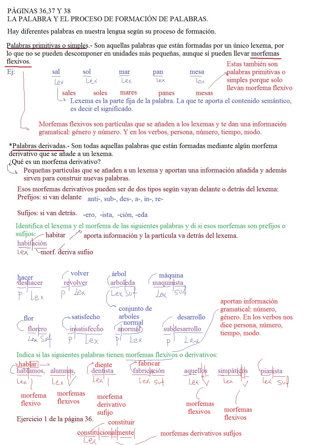 TRIVIUM 2º ESO: 2º CyD. Tipos de palabras según su proceso de formación.