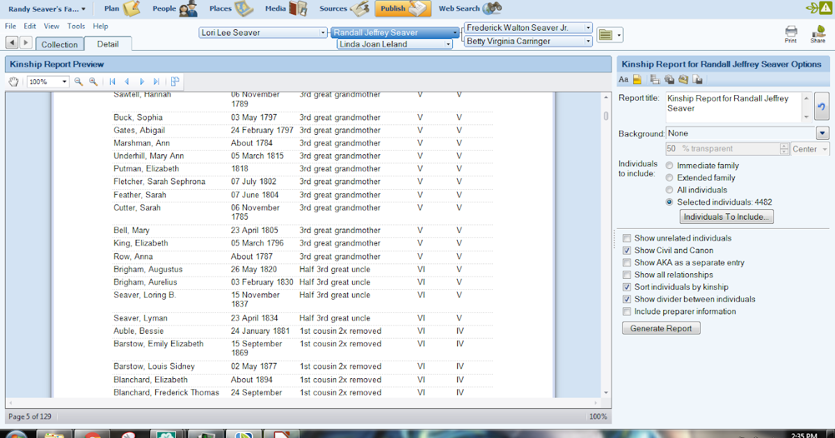 Genea-Musings: Responses to Kinship Report Post - Family Tree Maker Can ...