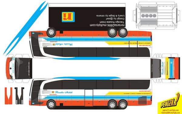 laxitna's blog: PAPERCRAFT BUS