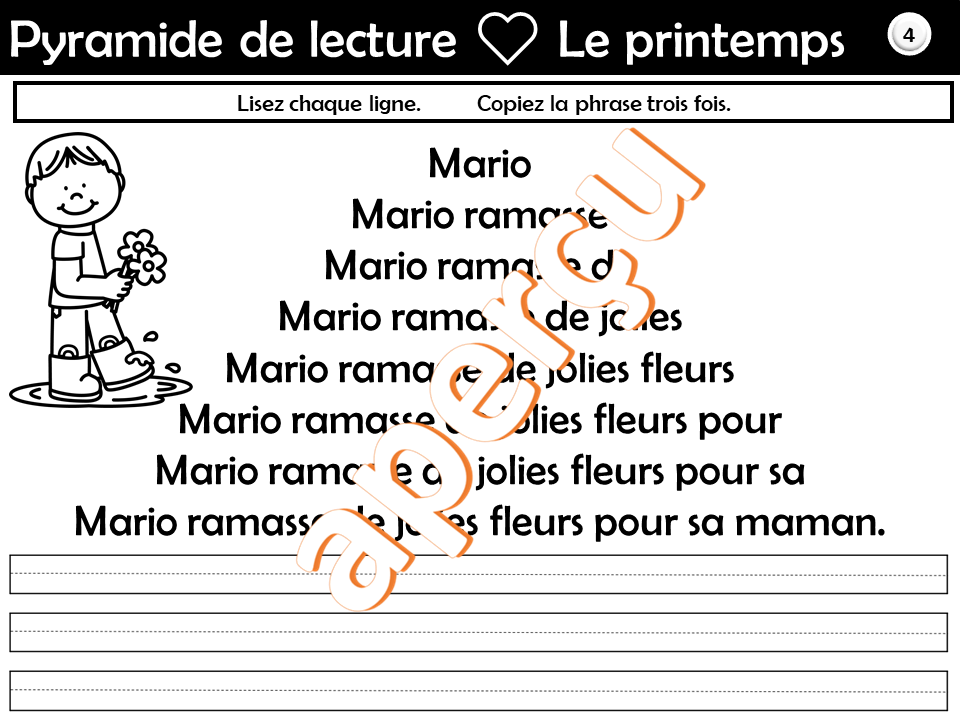 la classe de caro.: Saison: Le printemps