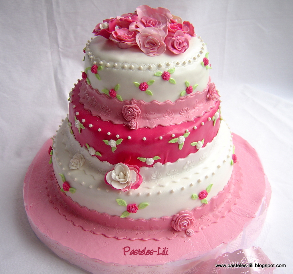 PASTELES-Lili: Pastel-ROSAS I ROSAS