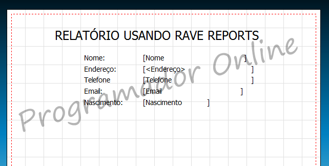 Criando um Relatório com o Rave Reports ~ Programador Online