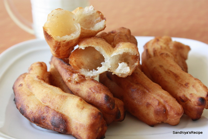 Sandhiya's Cookbook: You Tiao | Chinese Cruller | Chinese Oil Stick ...