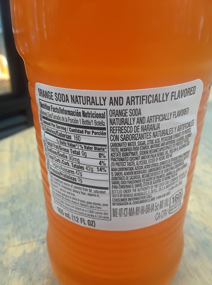 Fanta Strawberry Nutrition Facts