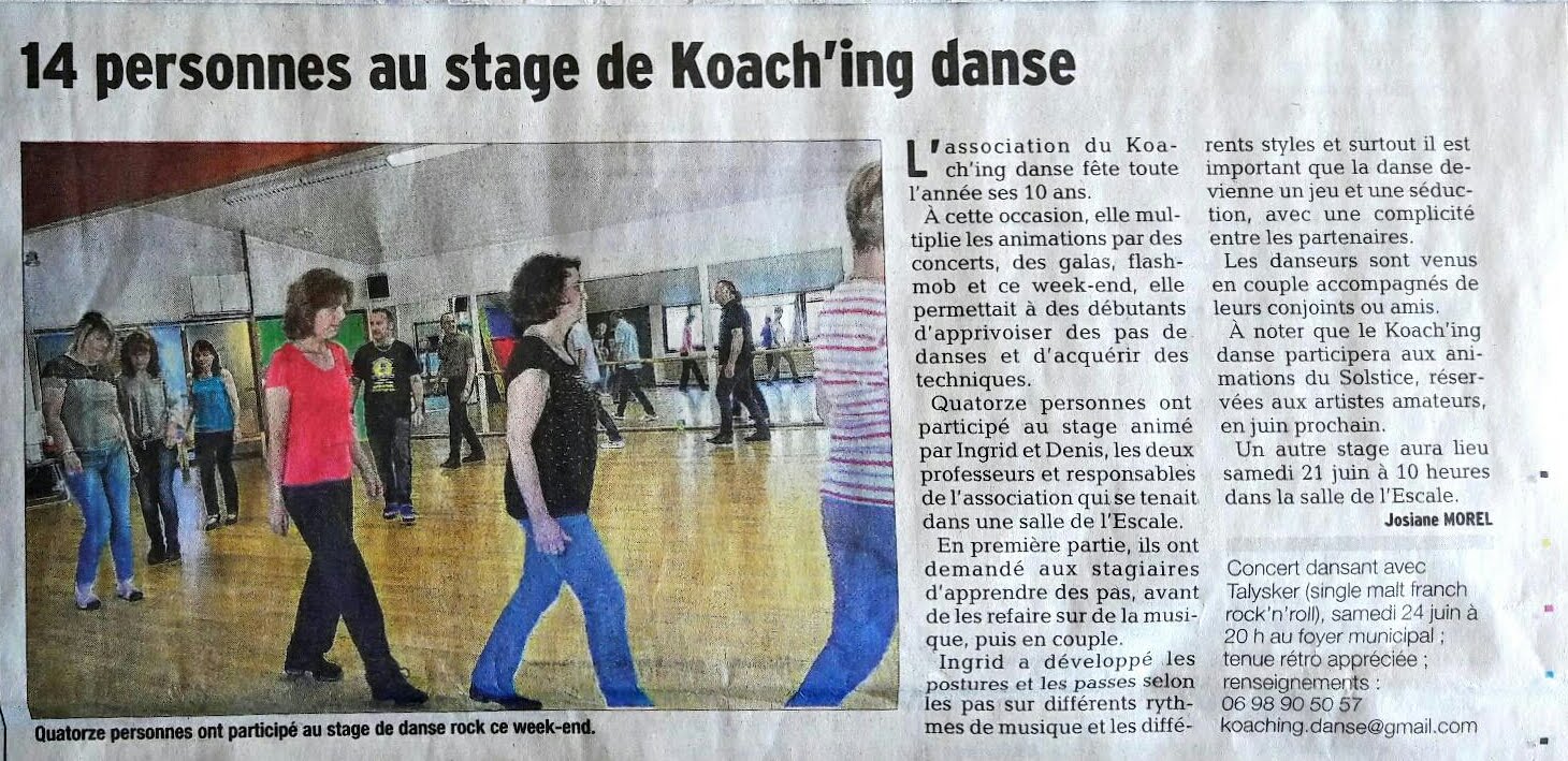 KOACH'ING DANSE Le Pont de Claix / Grenoble / Isère: mai 2017