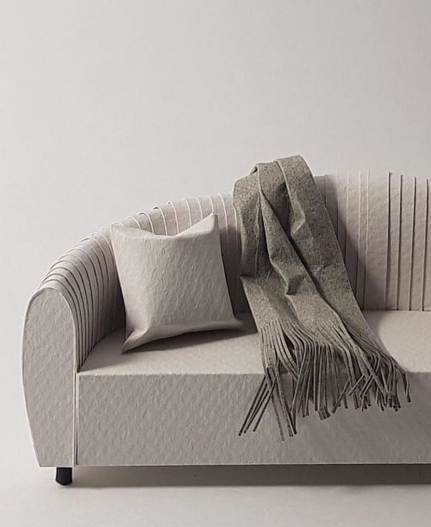 Interesante sofá de cartón - Jadewoman