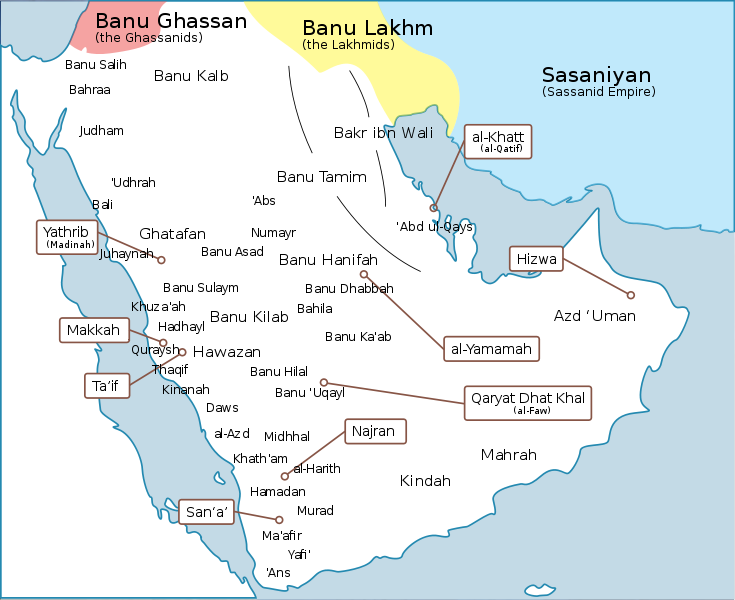 The extent of the Ghassanid Vassal state at its peek : r/arabs