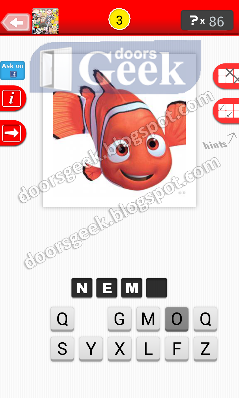 Guess The Cartoon Level 5-3 ~ Doors Geek