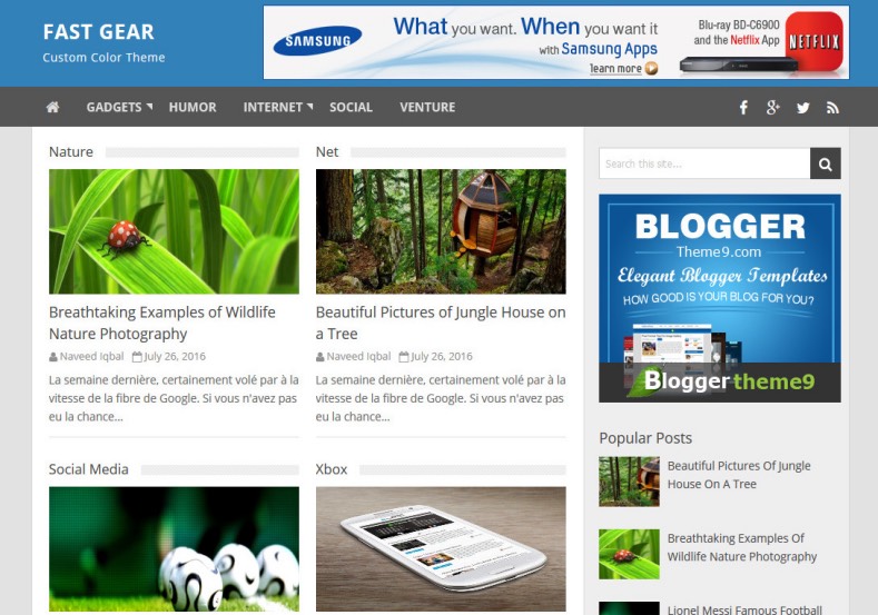 Top 5 Super Fast Loading Free Blogger Template(Theme) - Teach Trick And ...