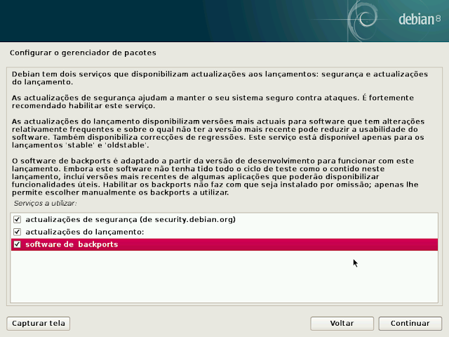 Configurar a sources.list do Debian Stretch