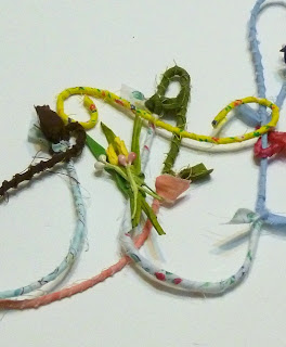 Ailidh Daisy: Fabric wrapped wire letters