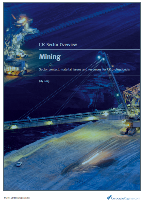 csr-reporting: 5 Reports from the Mining Sector