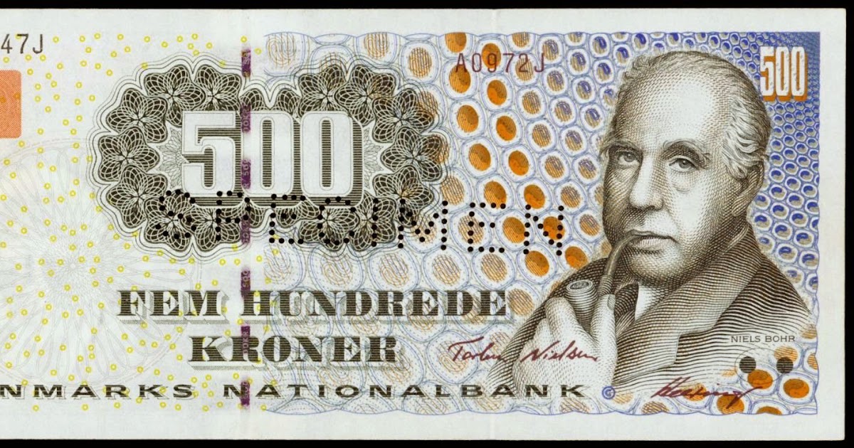 Danmark 500 Kroner banknote 1997 Niels Bohr|World Banknotes & Coins ...