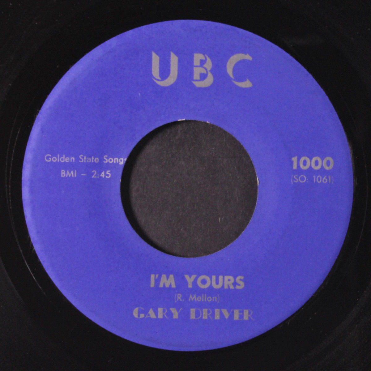 WHITE DOO-WOP COLLECTOR: Rare 45 rpm record...GARY DRIVER