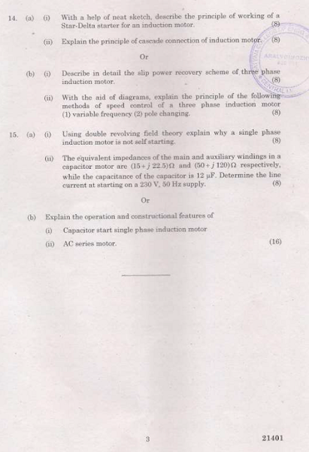 EE2302 Electrical Machines II May June 2013 Question Paper - University ...