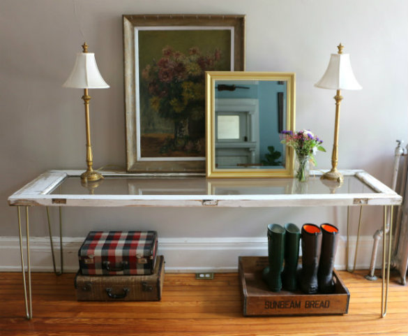 Over on eHow: Our DIY Entryway Table | 17 Apart