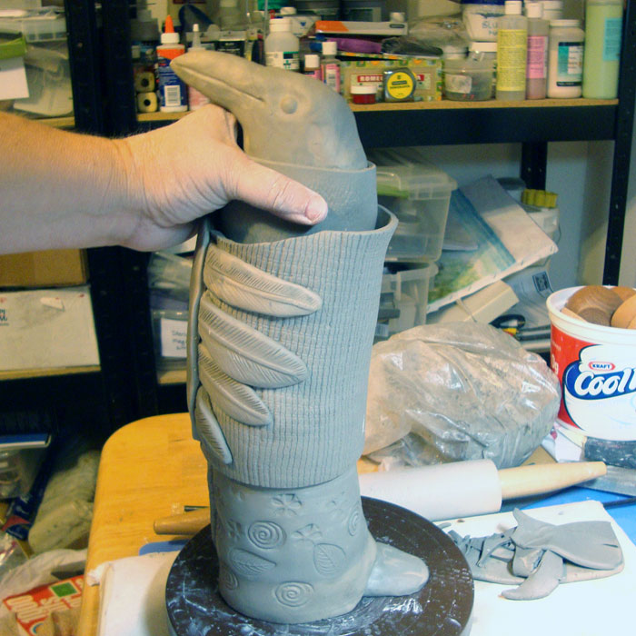 Denise Loves Art: Handbuilt Clay Sculpture Work In Progress